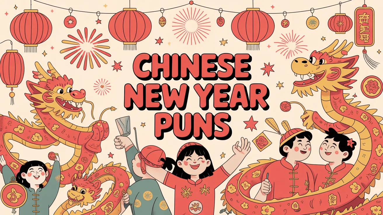 Chinese New Year Puns 🐉 Funny Jokes, Captions 2026